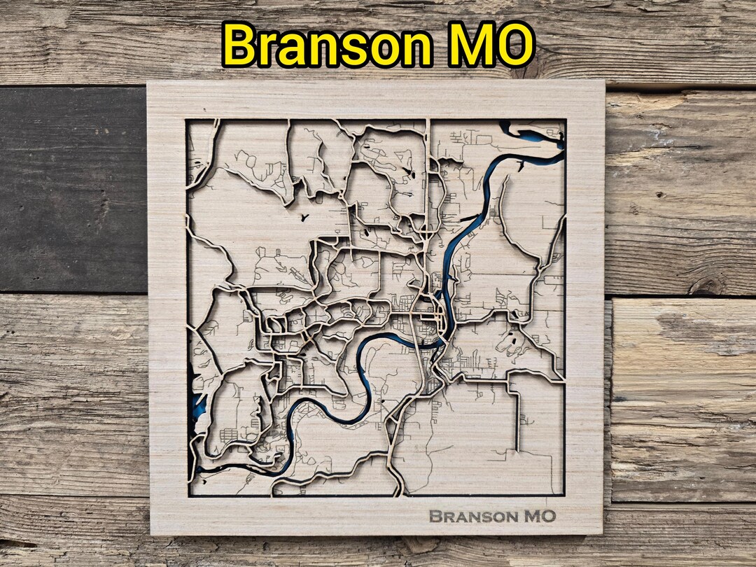 Branson Missouri Layered Map Laser SVG File (digital Download) - Etsy
