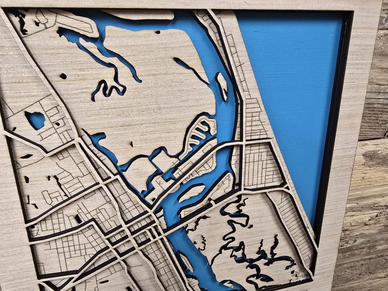 New Smyrna Beach Layered Map SVG File: Laser Cut Wood Map (digital Download) - Etsy