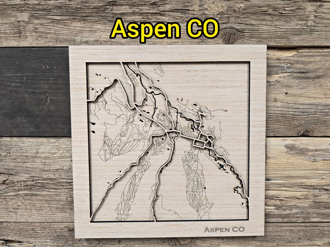 Aspen Colorado Layered 3D Map SVG Cutting File (digital Download) - Etsy