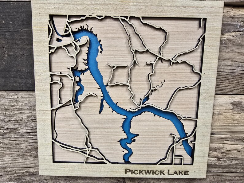 Pickwick Lake Map SVG File: Layered Laser Cut File (digital Download ...
