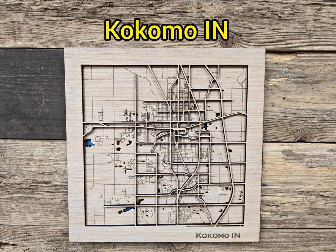 Kokomo Indiana Layered Map SVG File (digital Download) - Etsy