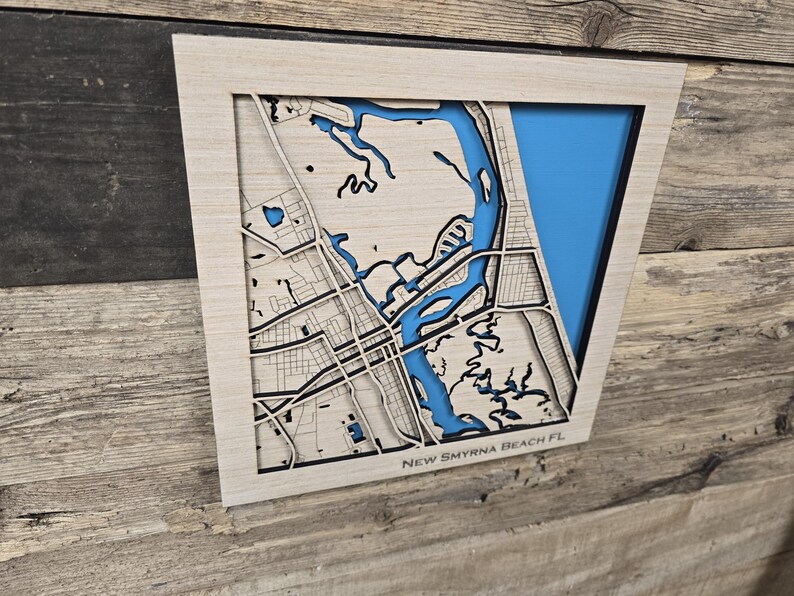 New Smyrna Beach Layered Map SVG File: Laser Cut Wood Map (digital Download) - Etsy