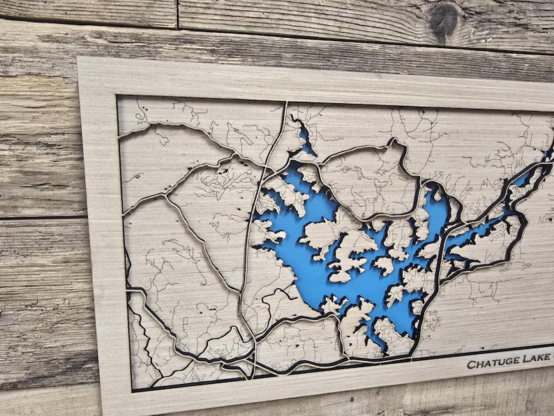 Lake Chatuge Georgia Layered Map SVG Cutting File (digital Download) - Etsy