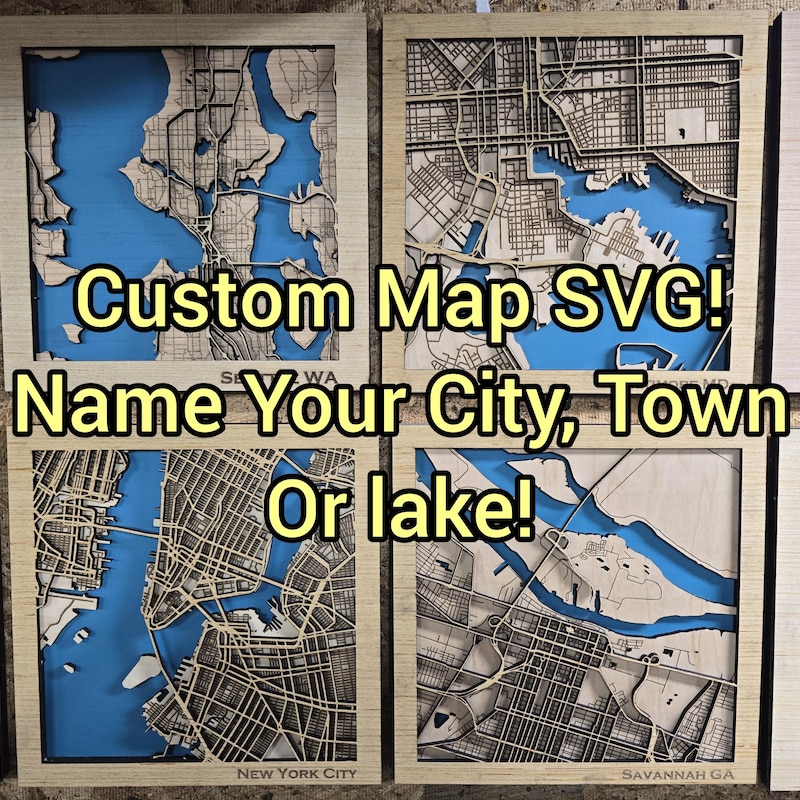 Lake Map - Etsy