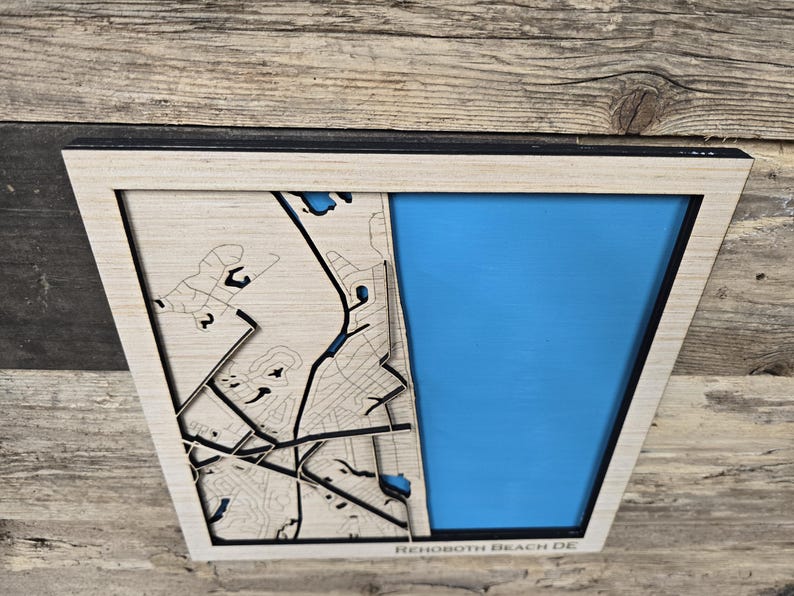 Rehoboth Beach Delaware Layered Map SVG File (digital Download) - Etsy