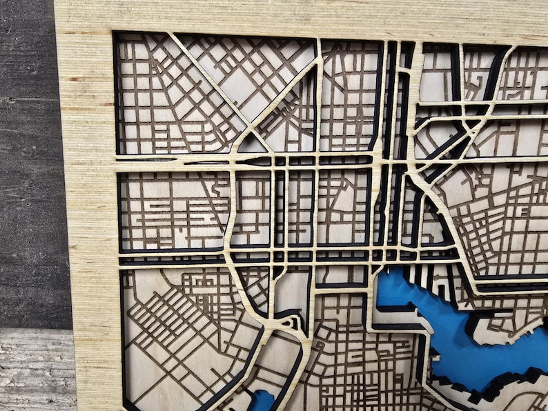 Baltimore Laser Map Svg, City Map File, 3d Wood Map for Lasers, Digital ...