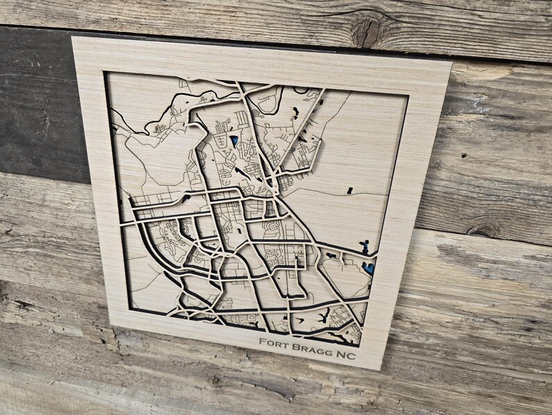 Fort Bragg North Carolina Layered Map SVG Laser File (digital Download ...