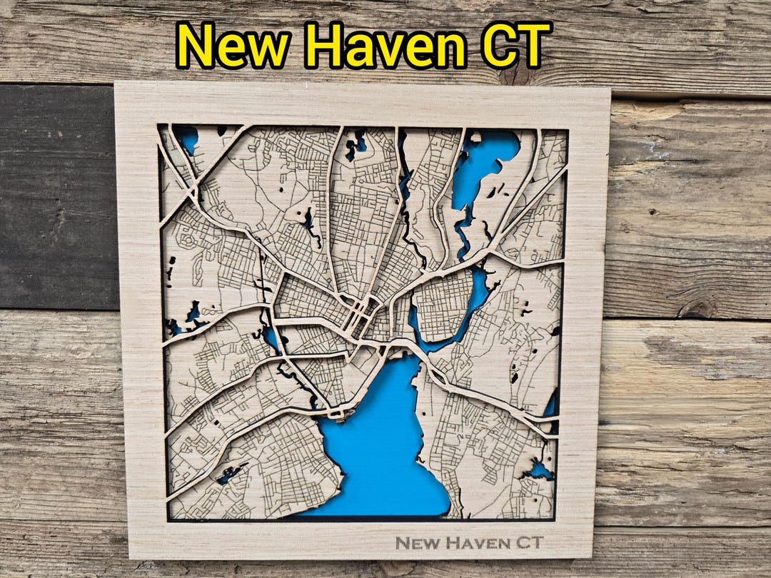 New Haven Connecticut Layered Map SVG File (digital Download) - Etsy