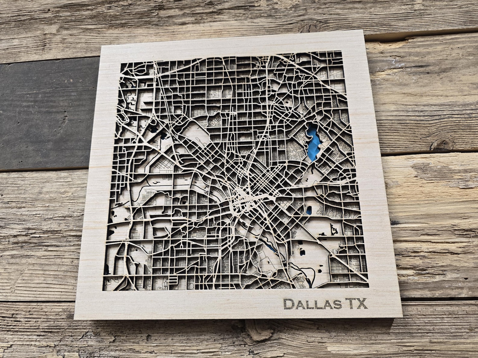 Dallas Texas Layered Map Svg File, Wood Layered Maps, 3d Wooden Map ...