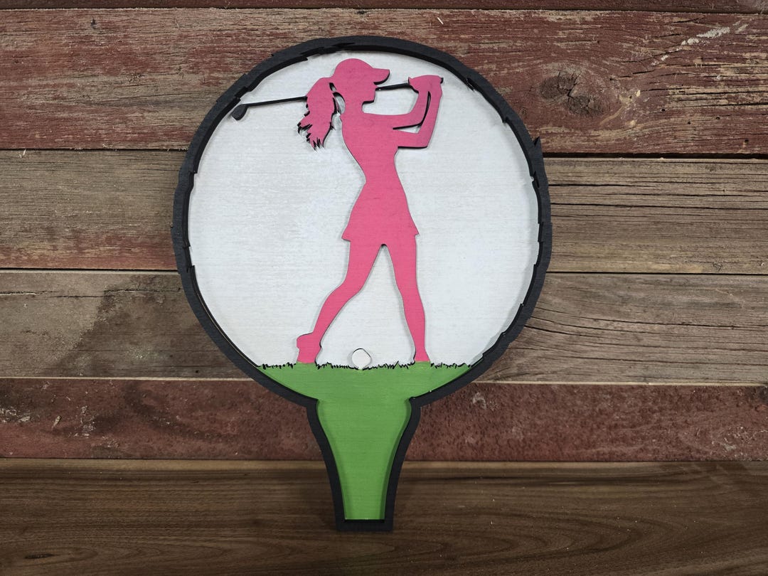 Lady Golfer Svg File, Woman Golfing Svg for Lasers, Girl Golfer Digital ...