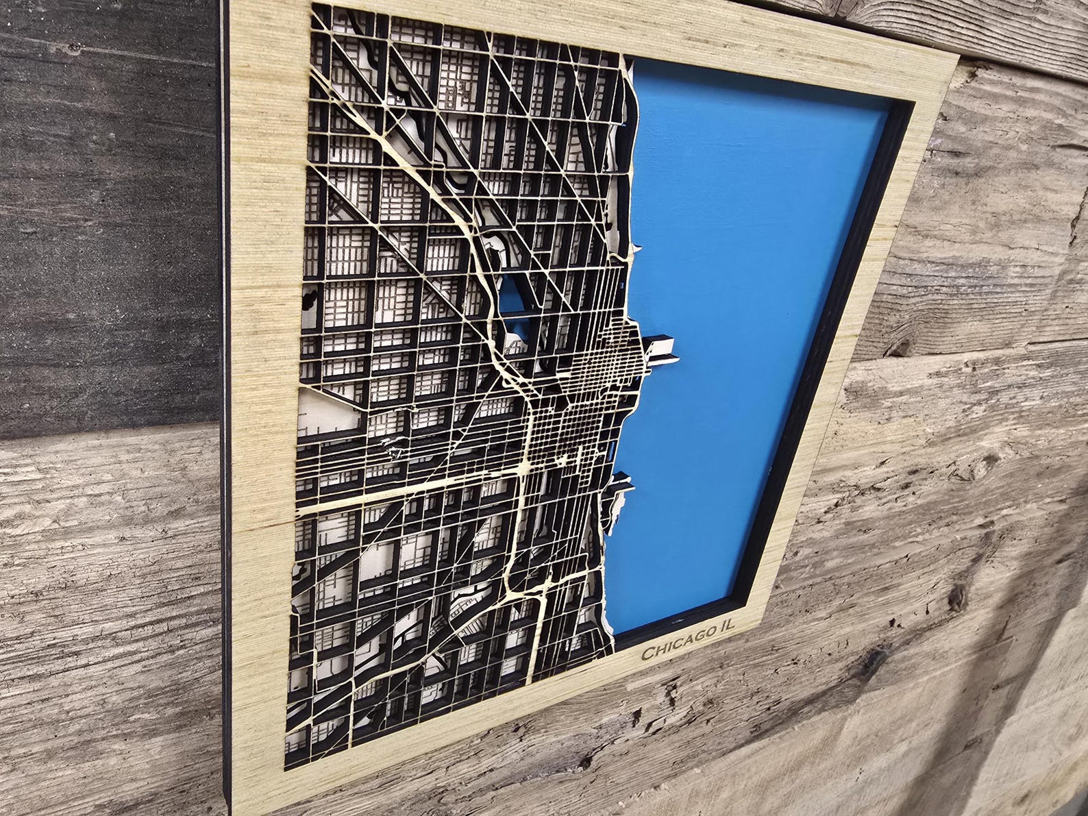 Chicago Svg Map File, Chicago Laser Map File, Chicago Wooden Map Svg ...
