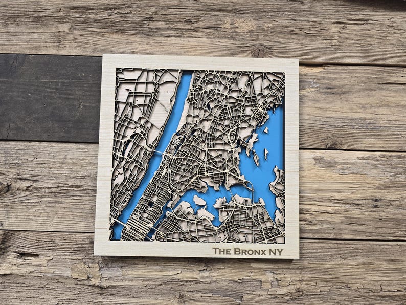 The Bronx Svg File, the Bronx Layered Map File, City Map Laser File, 3d ...