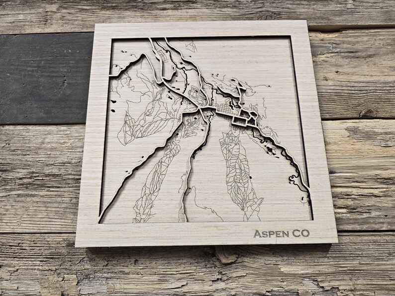 Aspen Colorado Layered 3D Map SVG Cutting File (digital Download) - Etsy