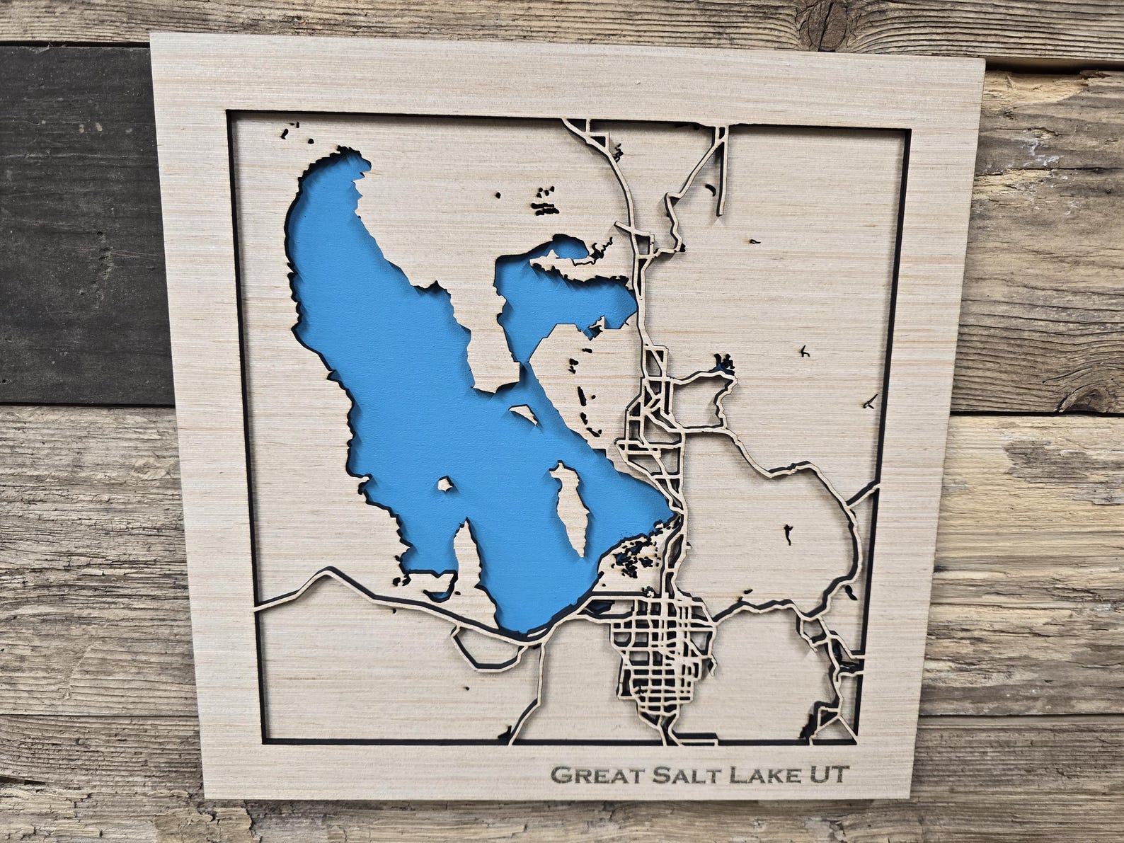 Great Salt Lake Layered Map Svg File, Salt Lake City Layered Map Svg ...