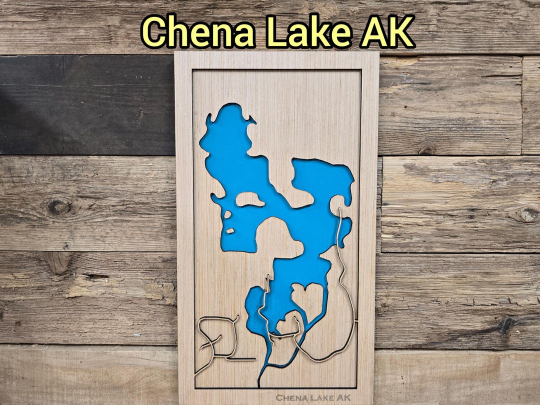 Chena Lake Alaska Layered Map SVG Cutting File (digital Download) - Etsy