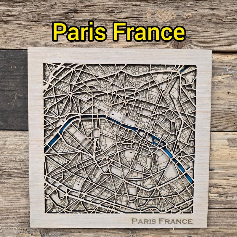 Paris Map Image - Etsy UK