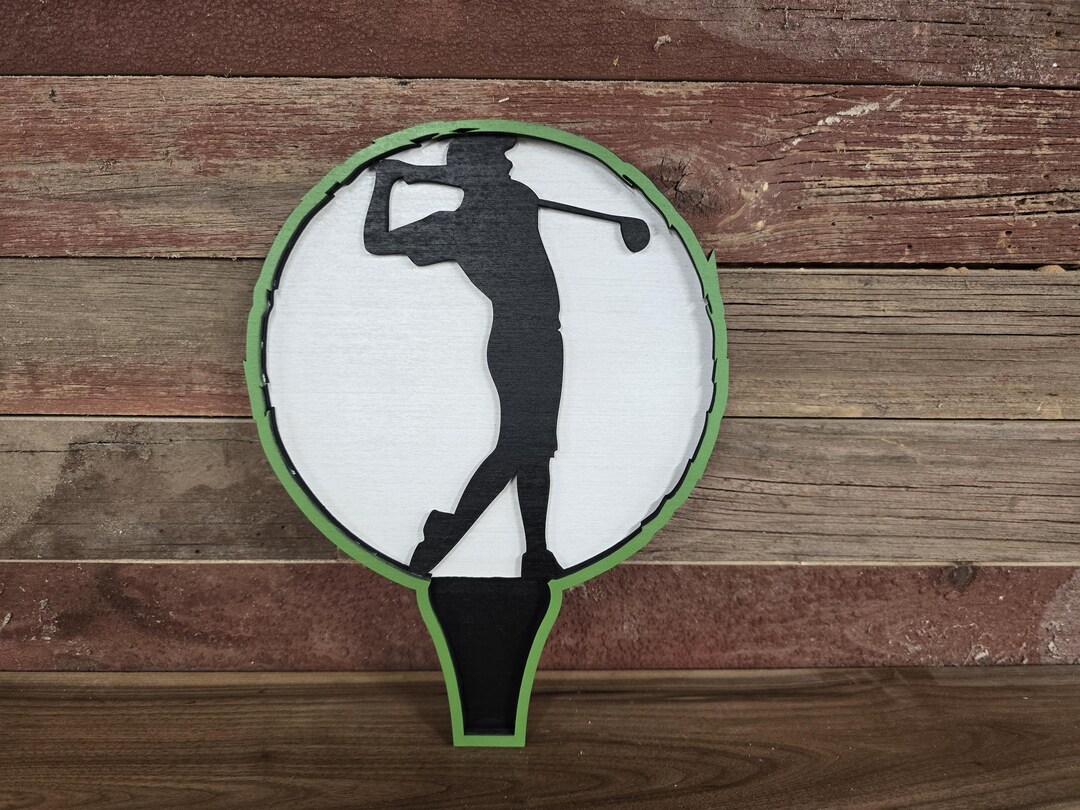 Golfer Svg File, Golfing Svg File for Lasers, Layered Golfer Svg, Gift ...