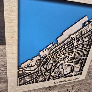 Cleveland Ohio Layered Map SVG File: Laser Cut City Map (digital ...