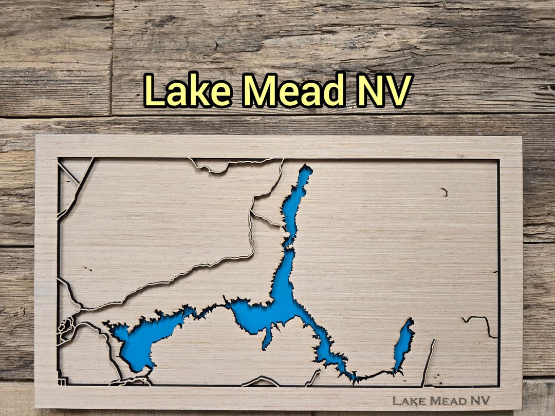 Lake Mead Layered Map SVG: Laser Cut Wood Map File (digital Download ...