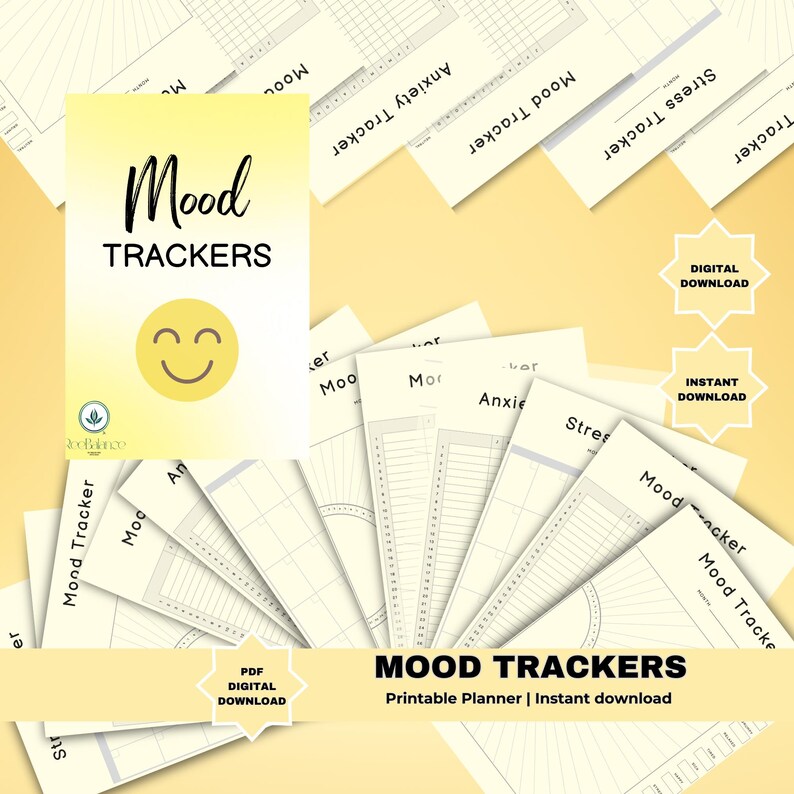 Digital Mood Tracker | Stress Tracker | Monthly & Weekly Emotion ...