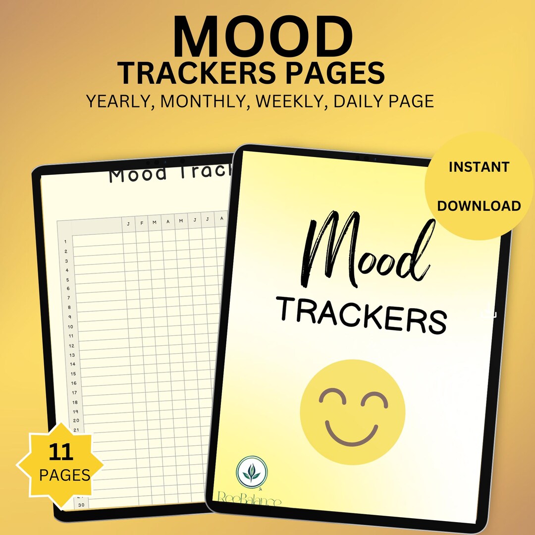 Digital Mood Tracker | Stress Tracker | Monthly & Weekly Emotion ...
