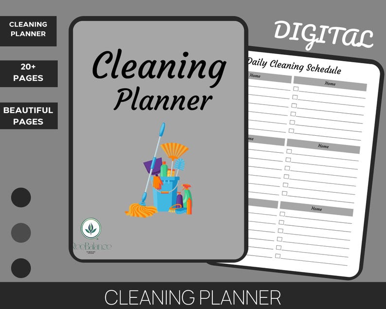 Digital Cleaning Planner & Checklist | Customizable PDF for Goodnotes ...