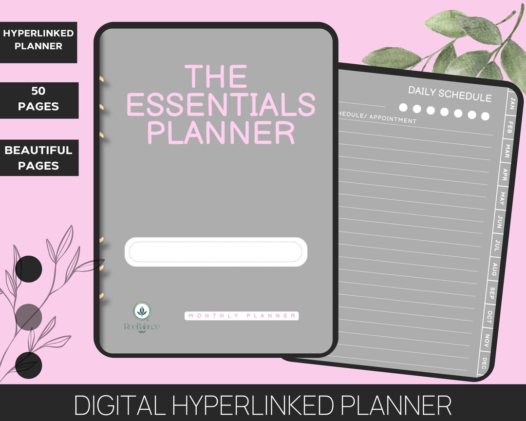 Hyperlinked Planner All in One Planner Google Calendar Good Notes ...