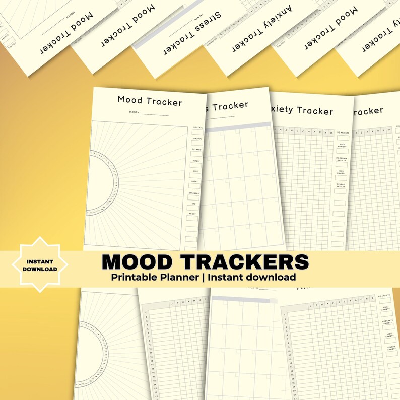Digital Mood Tracker | Stress Tracker | Monthly & Weekly Emotion ...