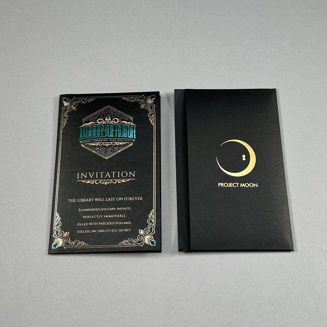 Project Moon Library of Ruina Invitation Postcard Sticker Set Limited ...