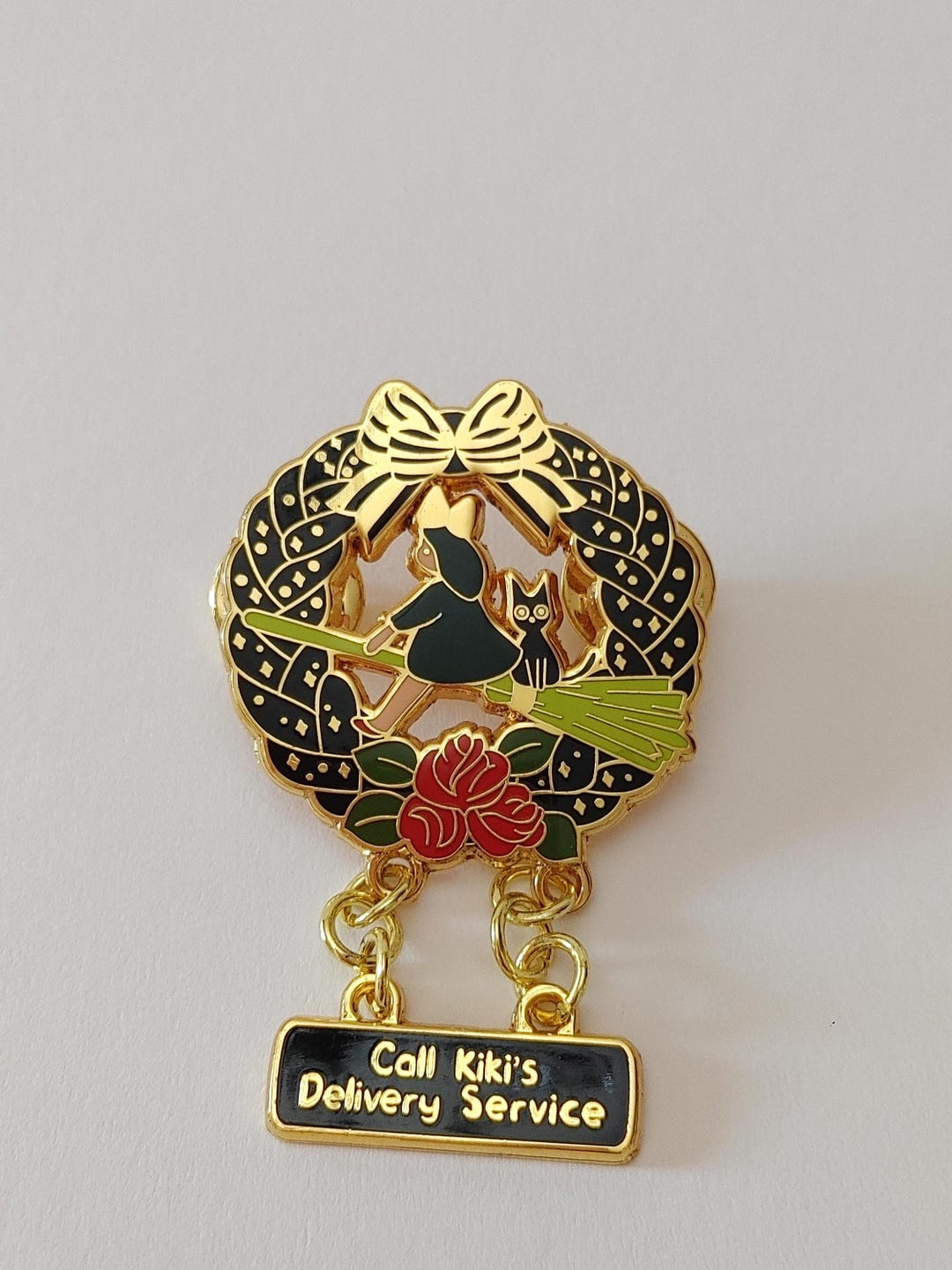 Kiki’s Delivery Service Bakery Sign Logo Jiji Cute Anime Enamel Pin ...