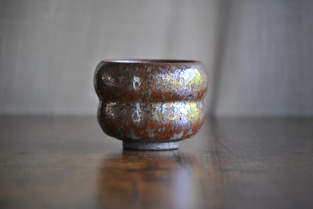 Handmade Metallic Tea Cup With Cratered Glaze Texture - Etsy