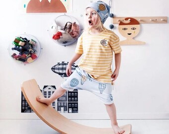 Wooden Montessori Balance Board, Waldorf, Curved Board, Swing Board ...