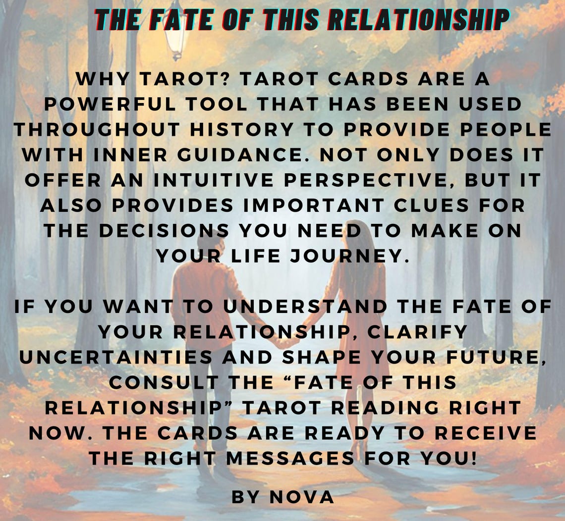 The Fate of This Relationship Tarot Reading,detailed Tarot Card Reading ...