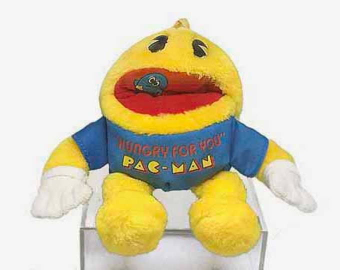 1980s Pac-man Bean Bag Pac-man Knickerbocker Bean Bag Plush Hungry for ...