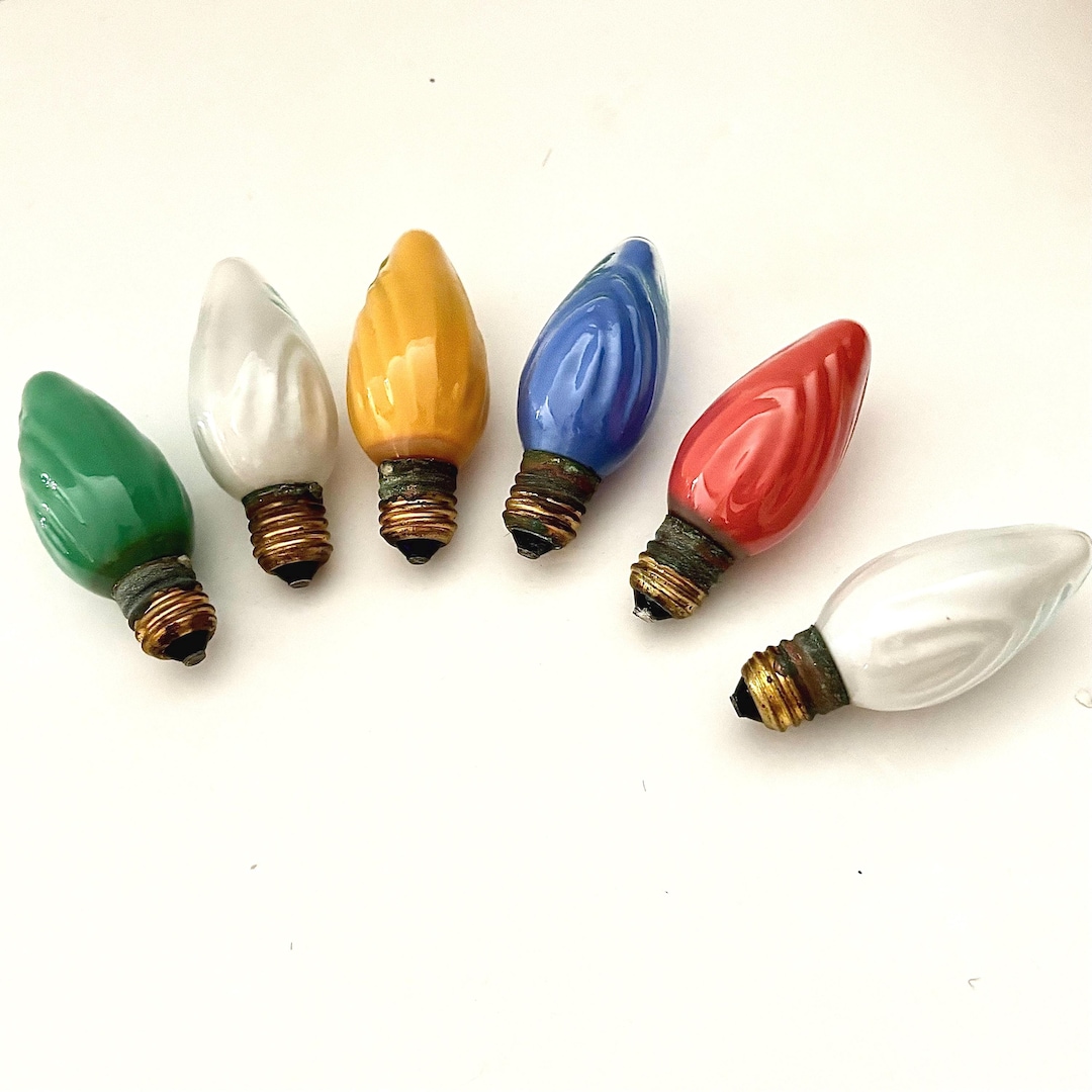 6 1950s Flame Swirl Christmas Bulbs Vintage Christmas Lights Christmas ...