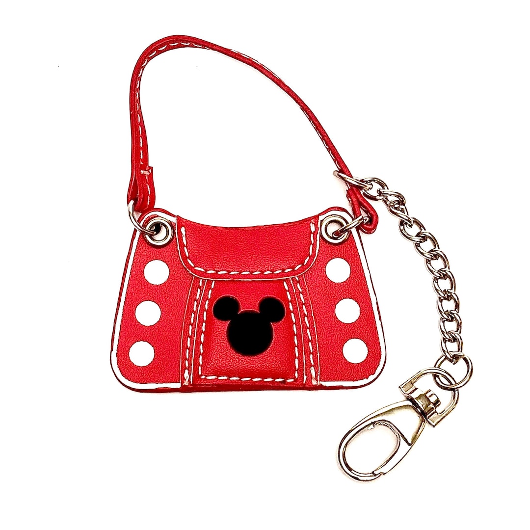 Vintage Minnie Mouse Purse Key Chain Minnie Mouse Leather Purse Key ...