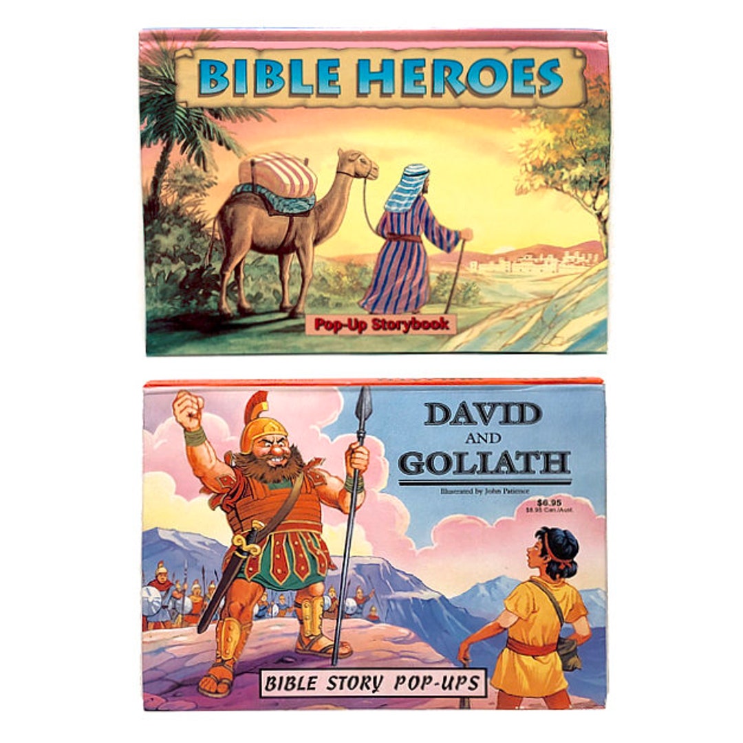 Vintage Bible Heroes and David and Goliath Pop-up Books Vintage ...