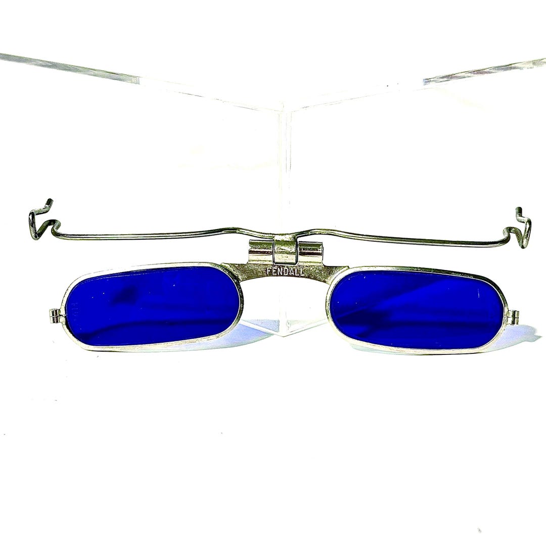 Vintage Fedell Cobalt Blue Clip-on Torching Safety Glasses Vintage ...