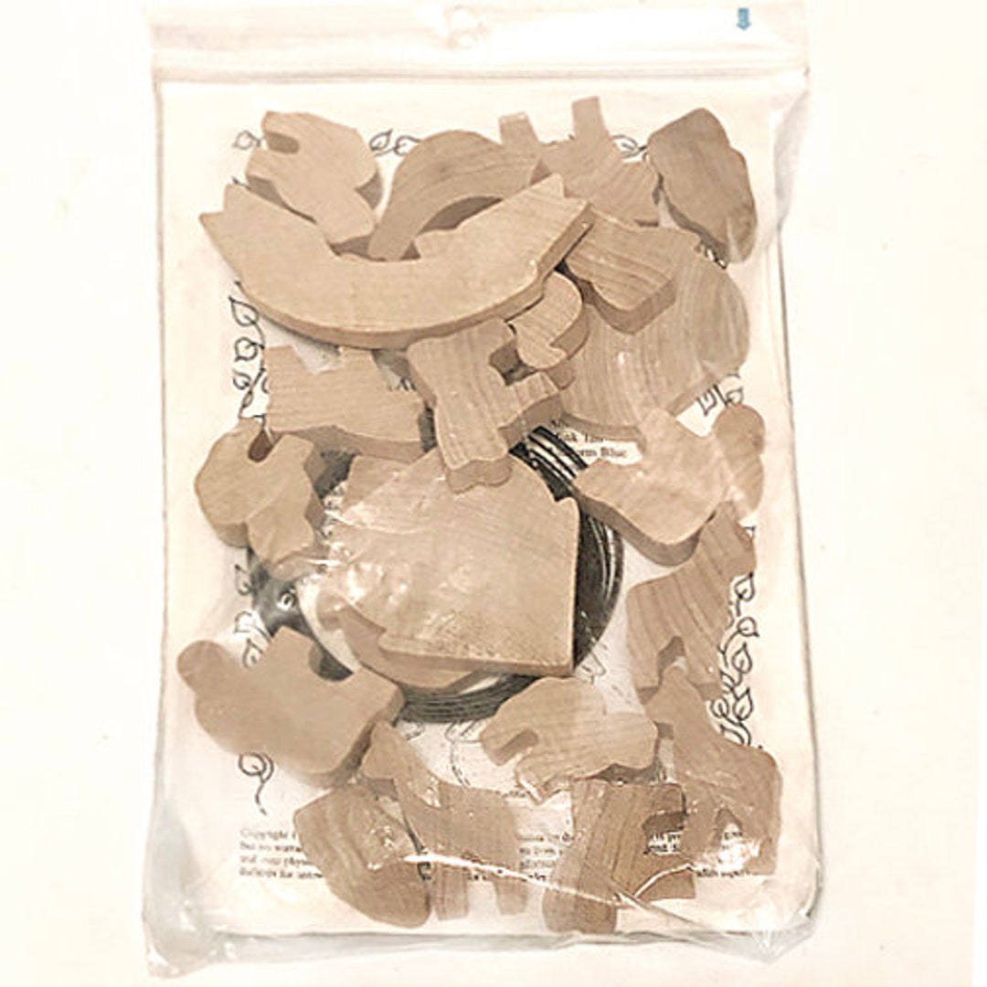 Vintage Unfinished Noah's Ark Christmas Ornaments/play Set Noah's Ark ...