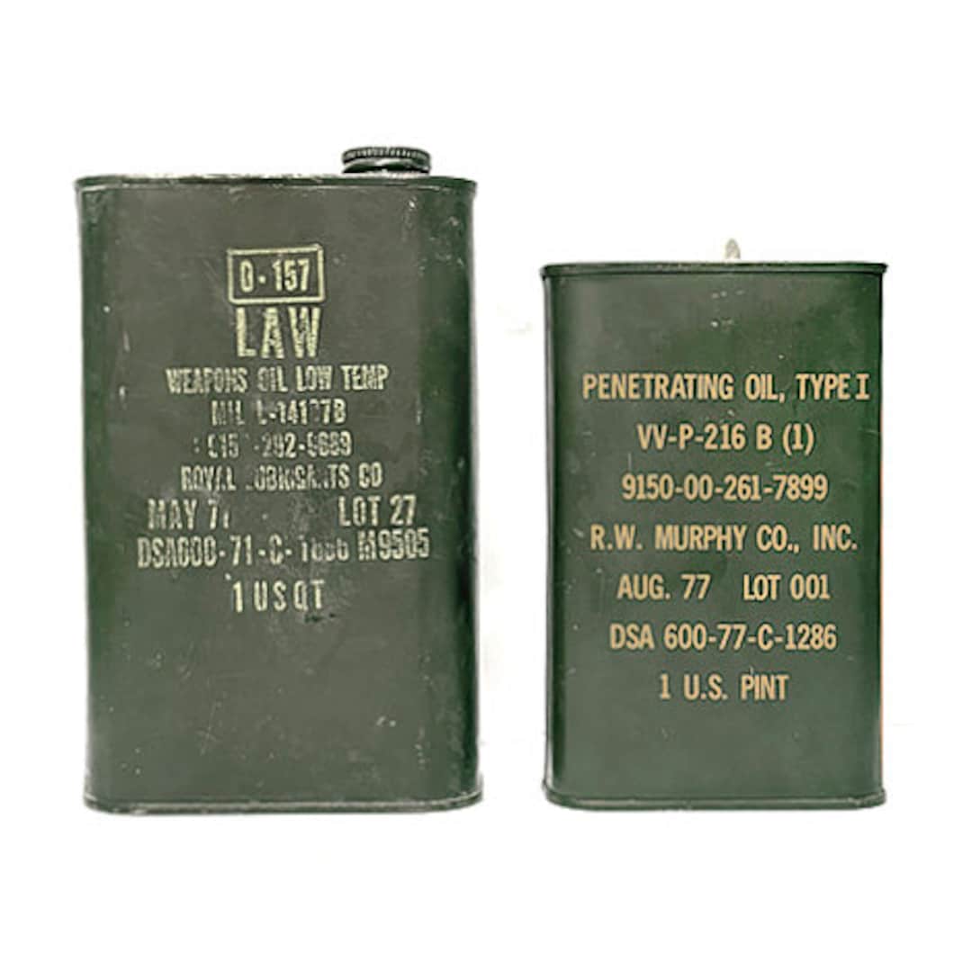 Vintage Military Oil Cans 1970s Military Cans Vintage Collectible ...