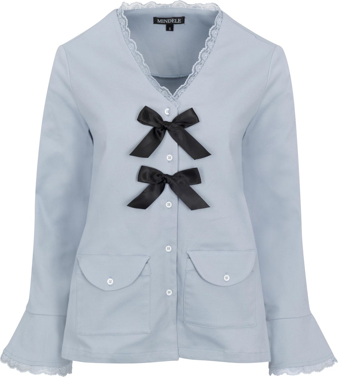 Anelisa Lace Bow Cotton Twill Coat, Cotton Twill Coat With Bow Detail ...