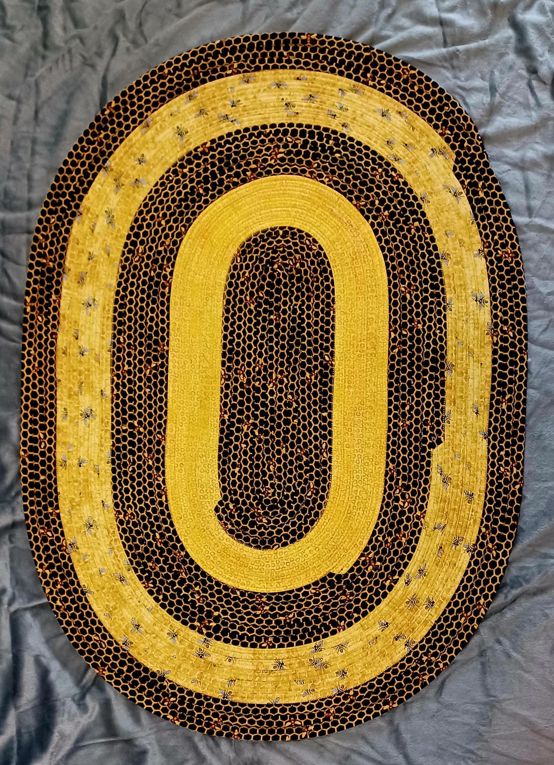 Jelly Roll Area Rug, Bees, Yellow and Black - Etsy