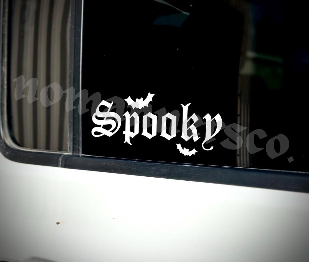 SPOOKY Bat Car Sticker Decal - Etsy