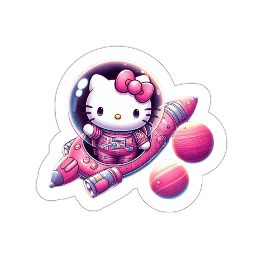 Kitty Astronaut Sticker Adorable Space Fantasy Sticker Perfect for Kids ...