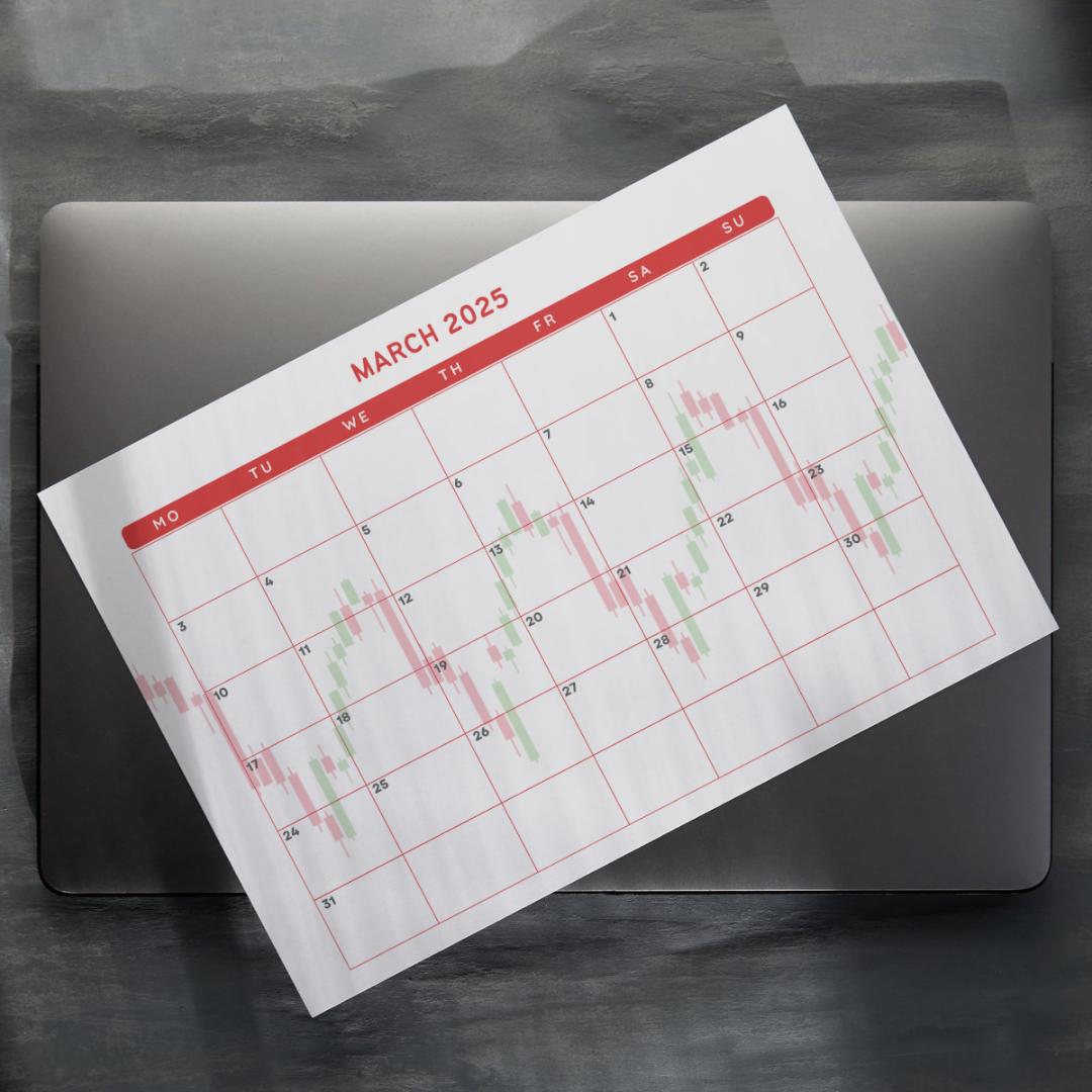 2025 Printable Trading Calendar | Simple Weekly Layout for Traders ...