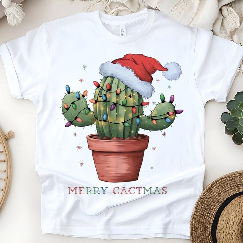 Merry Christmas Cactus Svg, Sublimation Design Svg, Merry Christmas Png ...