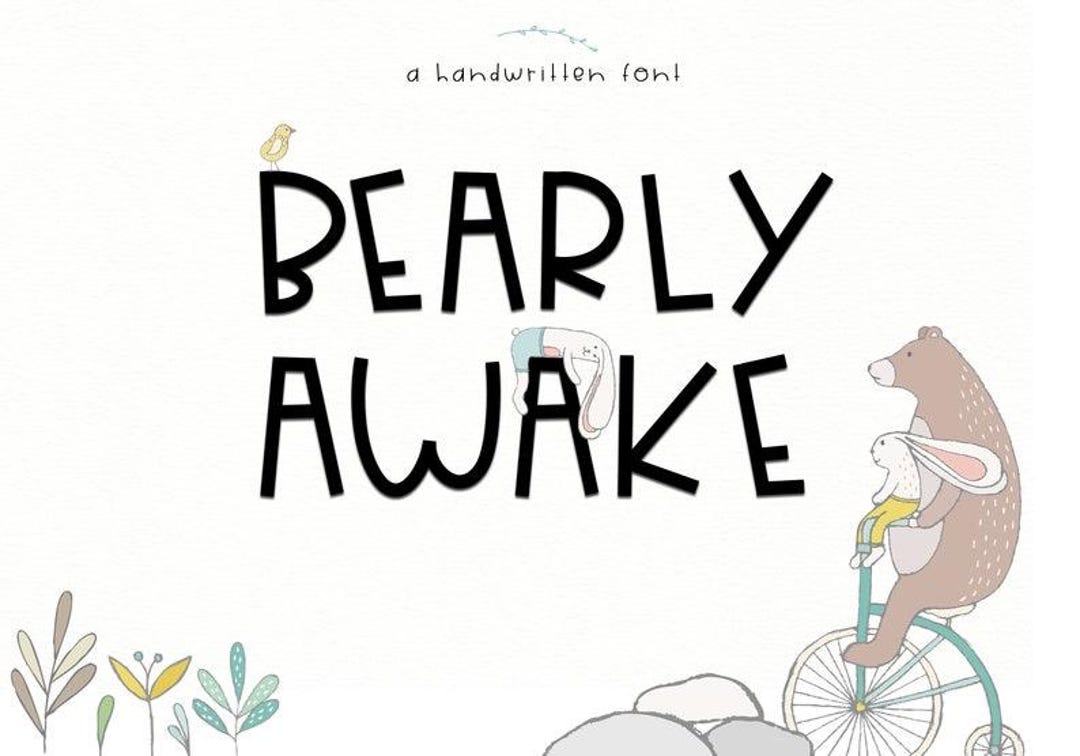 Bearly Script Font, Cursive Font, Cricut Font, Wedding Font, Font for ...