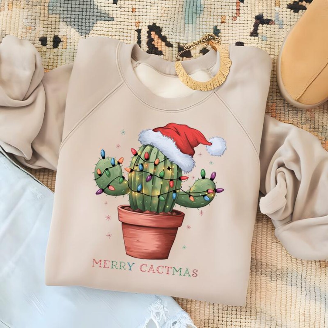 Merry Christmas Cactus Svg, Sublimation Design Svg, Merry Christmas Png ...