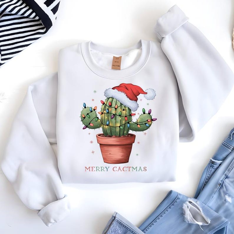 Merry Christmas Cactus Svg, Sublimation Design Svg, Merry Christmas Png ...