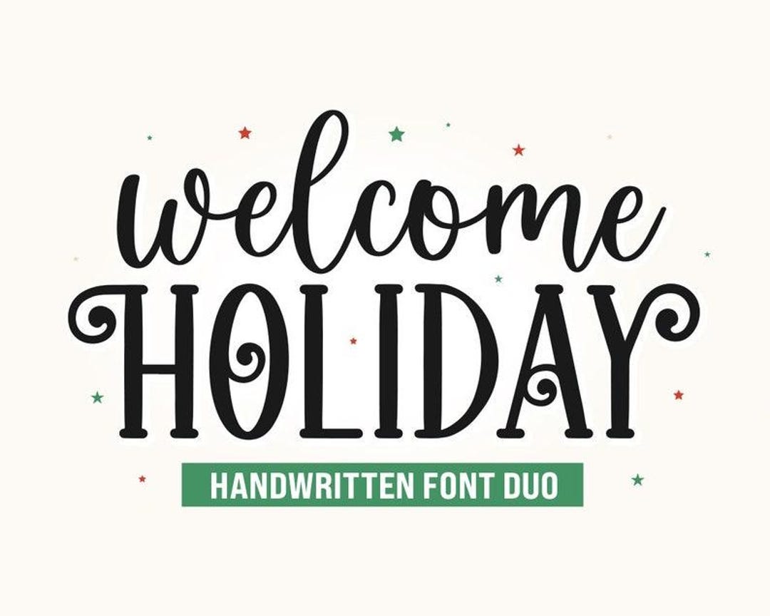 Christmas Font SVG, Script Font, Holiday Font, Cursive Font,cricut Font ...